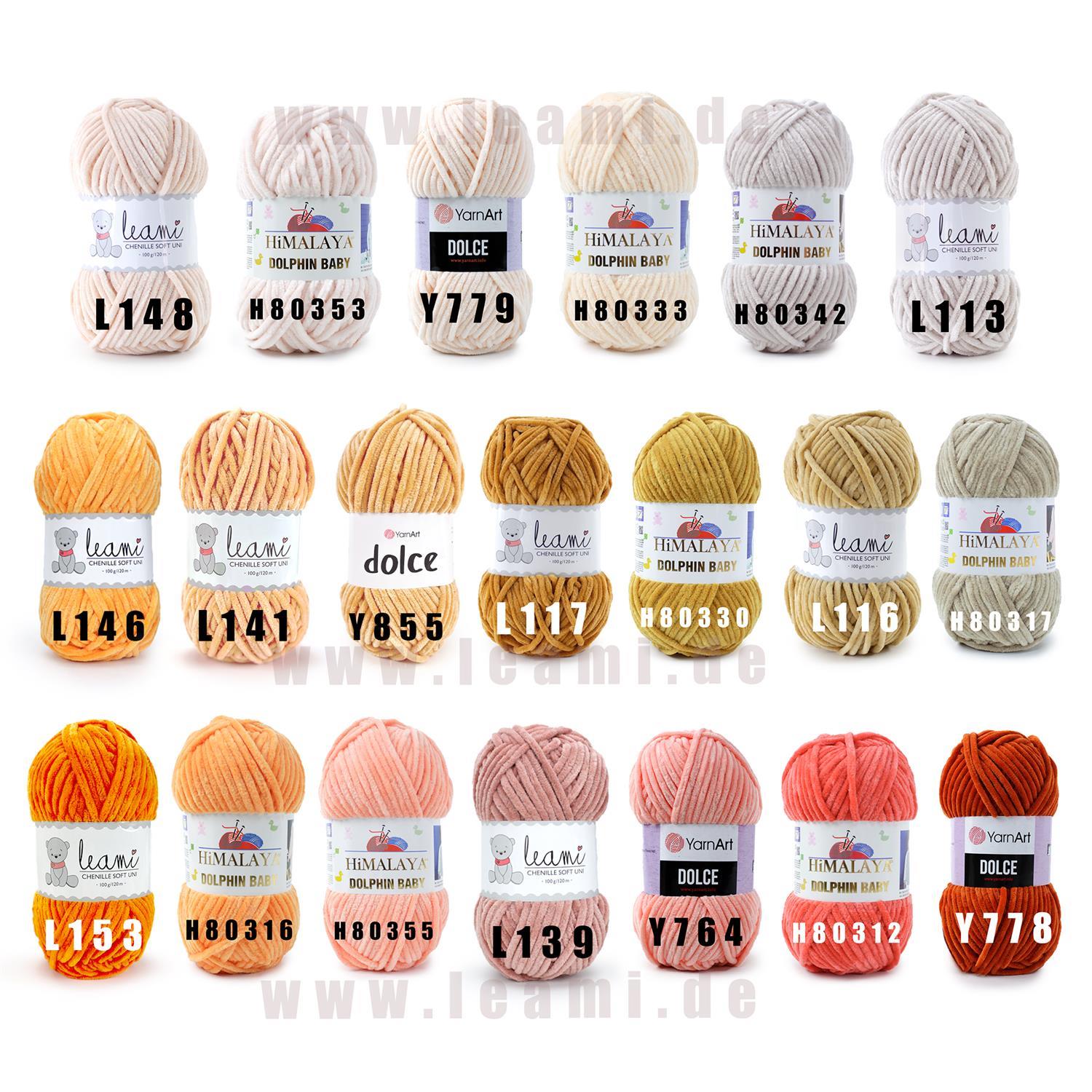 LEAMI Chenille Soft UNI (100g/120m) - Zertifiziert 153 orange | 153 ...